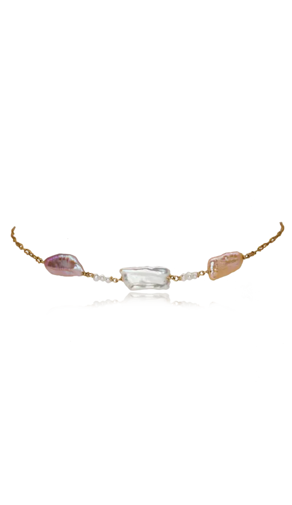 MARQUISE SWIM White / Purple / Pink Necklace Sym Multicolor Pearl - White/purple/pink