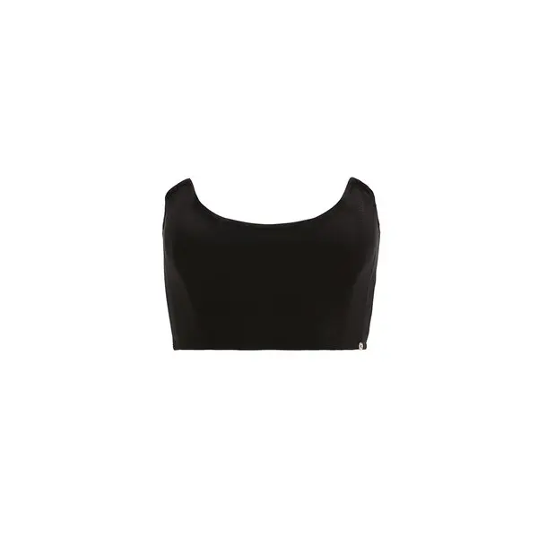 NISSA Panelled Zip-up Corset - Black