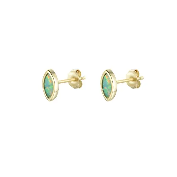 KAMARIA Marquise Opal Stud Earrings Light