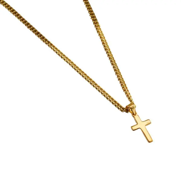 POSH TOTTY DESIGNS Plated Small Cross Necklace - Gold