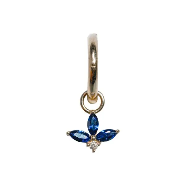 TALISMANIA JEWELRY Gold / Blue Starlight Vesper Huggie Charm - Gold/blue