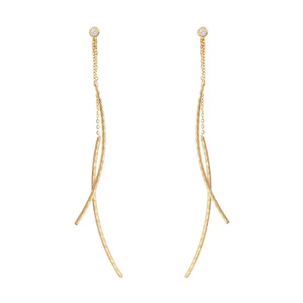 KAMARIA Diamond Cut Flutter Earrings - Rose Gold