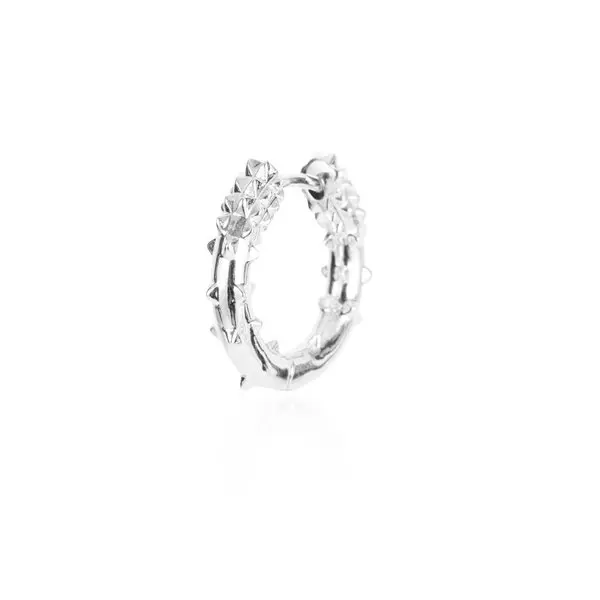 KASUN LONDON Small Hoop Earrings - Silver