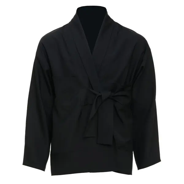 MOE Charcoal Wool Vest Jacket Double Pockets - Black