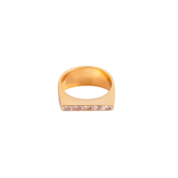 MIDDLE FINGER Diamond Back In & Crystal - Gold