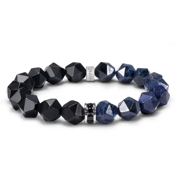 AWNL Poseidon Onyx & Dumortierite Bracelet - Blue/black