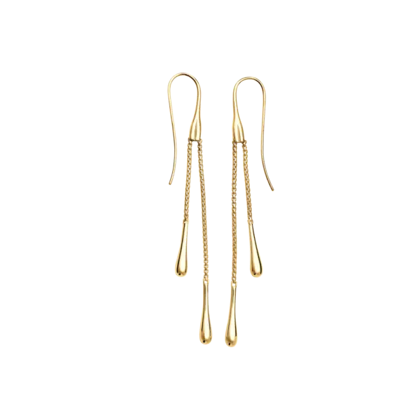 LUCY QUARTERMAINE Double Drop Earrings In Vermeil - Gold