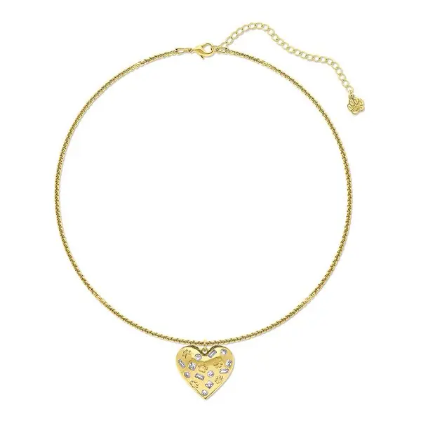 CLOUD HAVEN Paw Prints On My Heart Necklace - Gold
