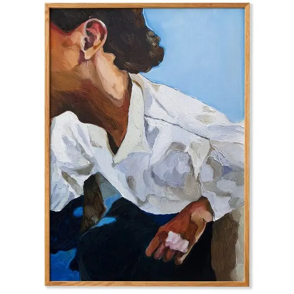 PAPER COLLECTIVE Blue / White The I Met At A Bar Art Print 30x40 Cm - Blue/white
