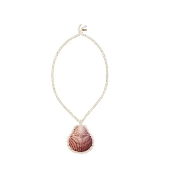 ADRIANA PAPPAS DESIGNS Crocheted Scallop Necklace - White