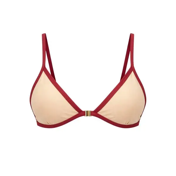 IVY SWIMWEAR Neutrals / Rosella In Nude Mesh Top - Red