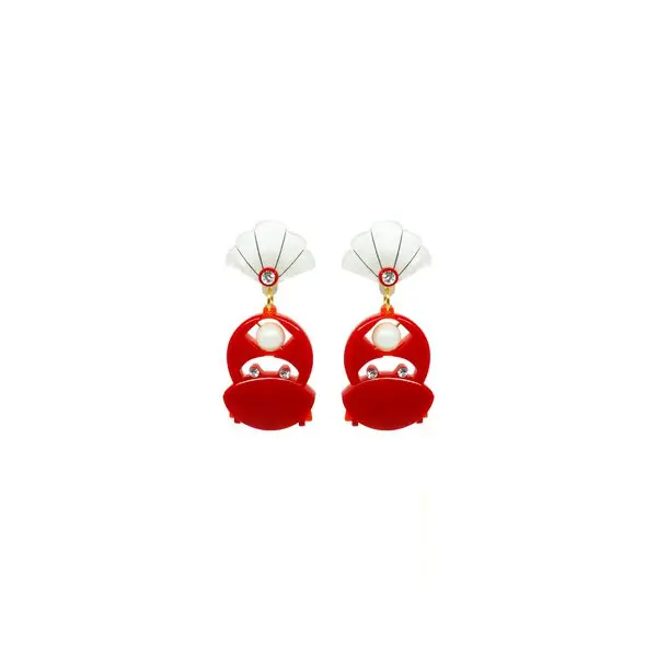 GISSA BICALHO Handmade Earring Siri - Red