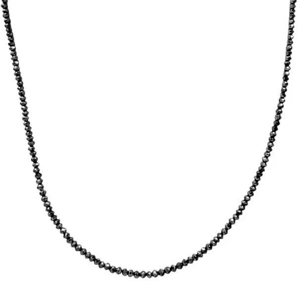 RAHUL'S JEWELS 18" Genuine Diamond Strand Necklace 16.00 Carat Diamond Weight - Black