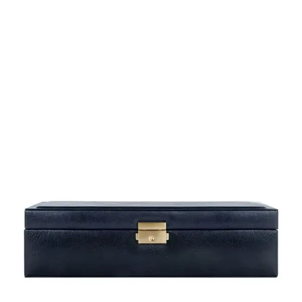 TIME RESISTANCE Herzog Leather Watch Box - Blue