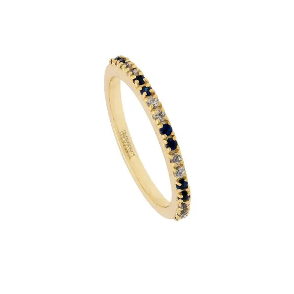 LAVANI JEWELS Goldplated Diya Ring - Blue