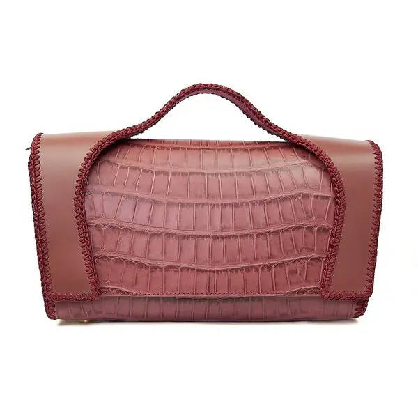 MALUSHA The Wave Sculptural Statet Bag - Pink