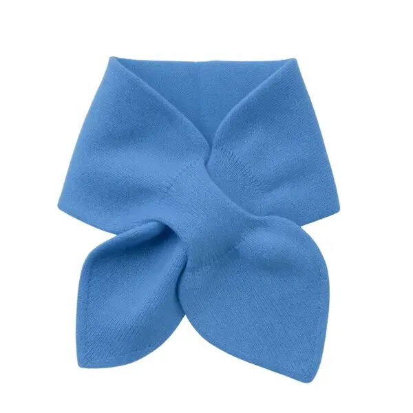 MY LITTLE NATURE Pure Cashmere Scarf Cashmere Bow Tie Neck Warmer - Blue