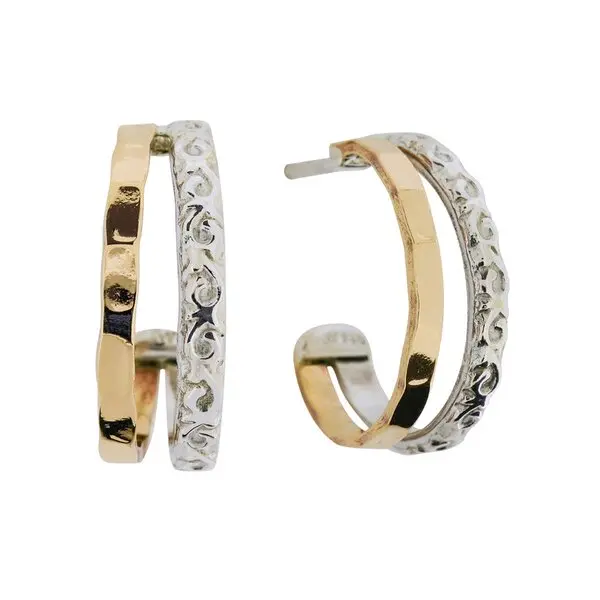 CHARLOTTE'S WEB JEWELLERY Silver / Gold Aura Magic Silver Hoop Earrings - Silver/gold