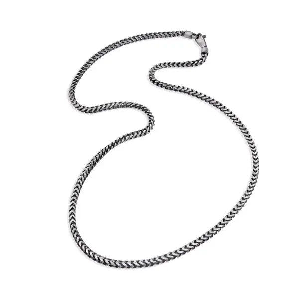 ALTAR™ ORNAMENTS CO. Recon Chain| Sterling Silver Ruthenium-plated Chain Altar - Grey