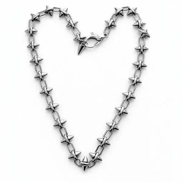 JAGGED HALO JEWELRY Barbie Chain Necklace Gold - White