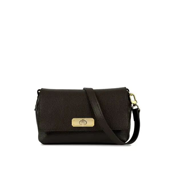 APATCHY LONDON The Maisie Midi Chocolate Leather Bag - Brown