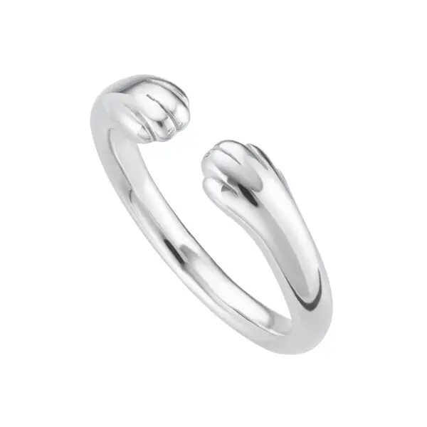 LILY CHARMED Sterling Open Paw Hug Ring - Silver