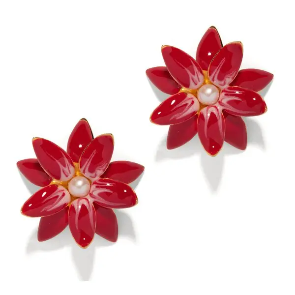 THE PINK REEF Dahlia Earring - Red