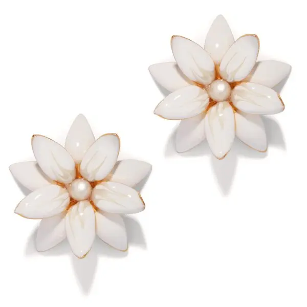 THE PINK REEF Dahlia Earring - White