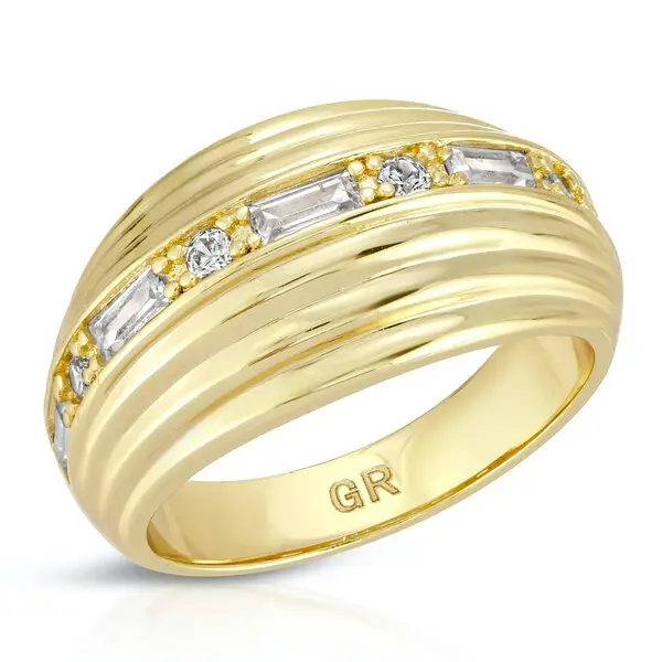 GLAMROCKS JEWELRY Inner Light Dome Ring - Gold