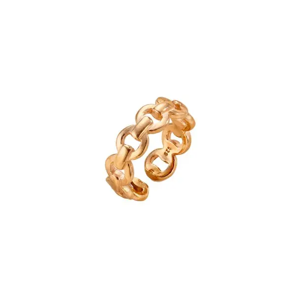 POSH TOTTY DESIGNS Curb Link Open Rose Ring - Gold