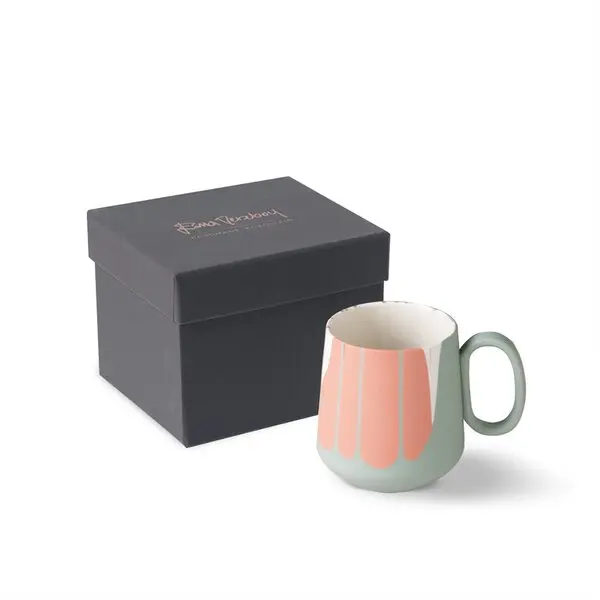 Esma Dereboy Green / Red Tube Mug Colour Wave Nile Coral Ivory Colour - Green/red