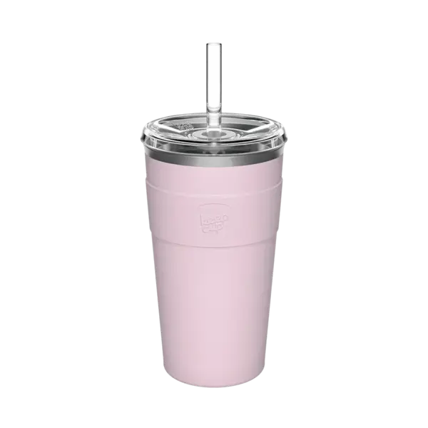 KEEPCUP Cold Cup Thermal With Straw Lid 16oz/454ml Stainless Steel Reusable Coffee Cup Pashmak - Pink