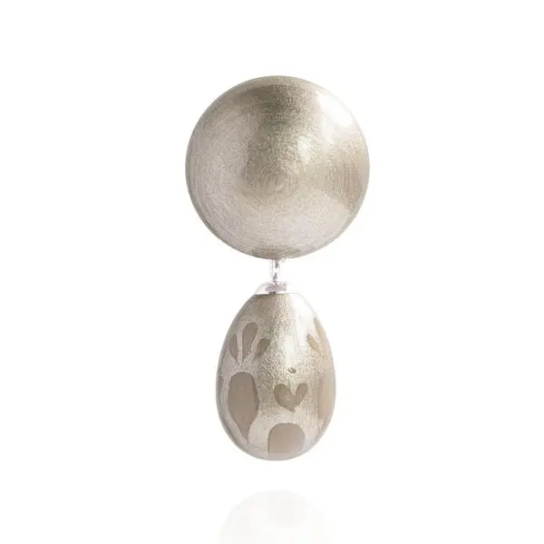 SAULE LABEL Calista Brooch In Platinum Glow - Silver