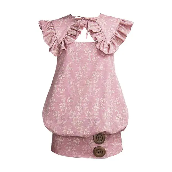 28NATELIER Neutrals/ Big Button Energy Dress