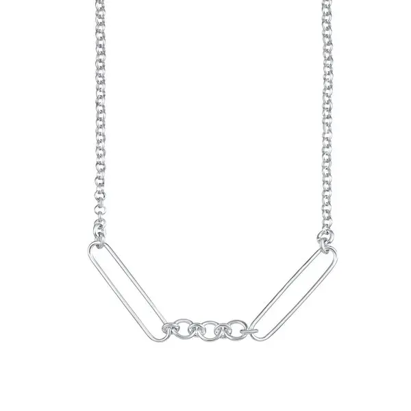 LILY CHARMED Sterling Mixed Link Charm Collector Necklace - Silver