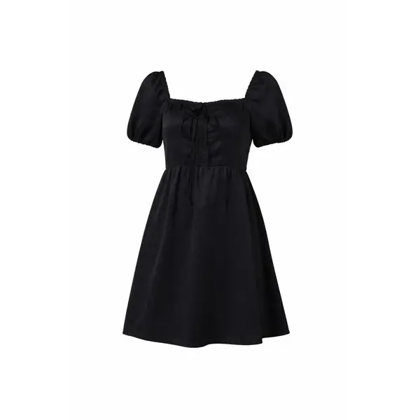 ASHITA FERNANDES Puff Sleeve Square Neck Mini Dress