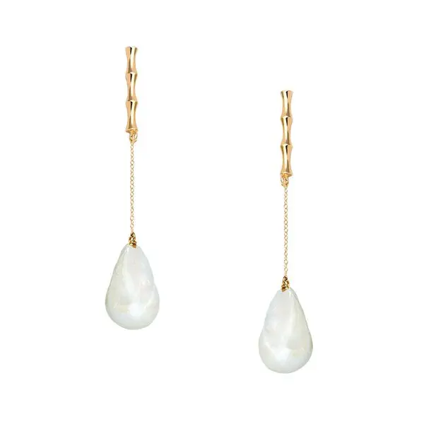 ADRIANA PAPPAS DESIGNS Bamboo Drop Earrings - Yellow