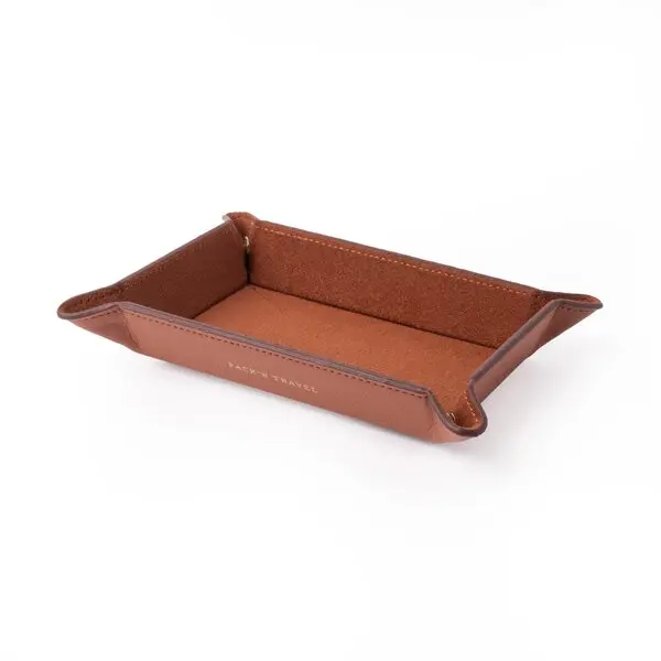 PACK'N TRAVEL Leather Tray Terracotta