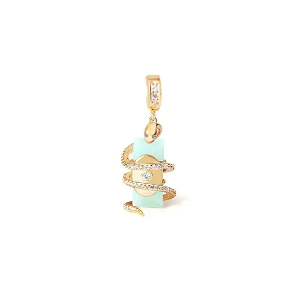 FREQNC ATELIER Serpent Charm Amazonite - Blue