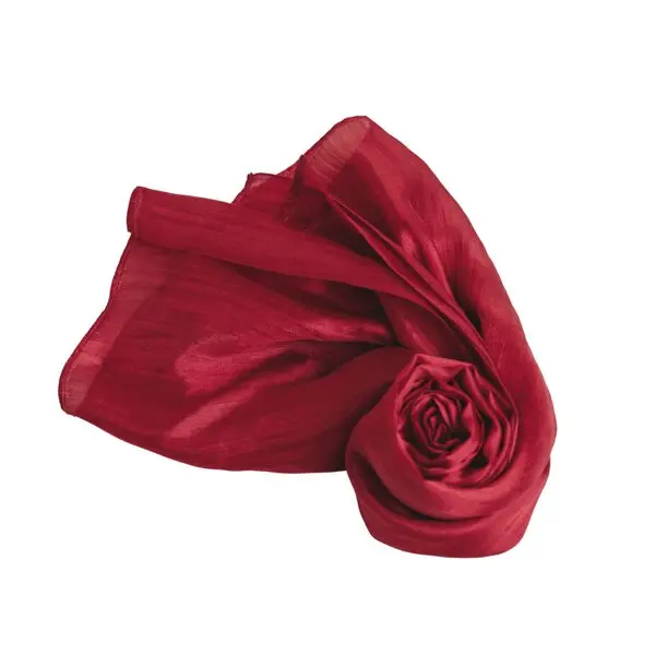 SILK AND BEARS Crimson Silk Scarf – Hand-dyed Mulberry Silk Shawl, Evening & Occasion Wrap - Red