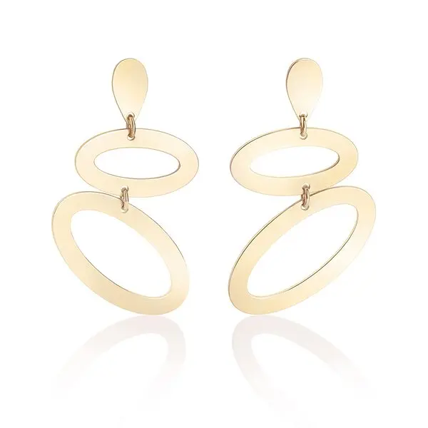 TOOLALLY Ellipses Earrings - Gold