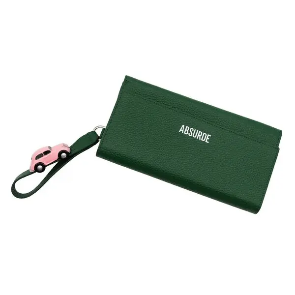 ABSURDE Parking Leather Bifold Wallet - Green