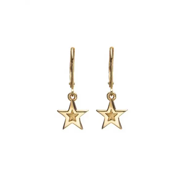 EDGE ONLY Mini Megastar Drop Earrings 18ct Vermeil - Gold