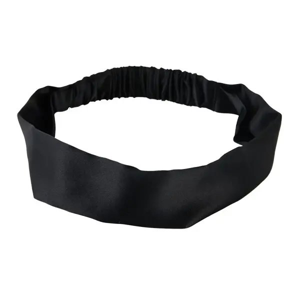 SOFT STROKES SILK Pure Mulberry Silk Flat Headband Set Of Two - Black