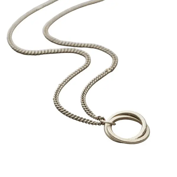POSH TOTTY DESIGNS Sterling Interlinking Ring Necklace - Silver