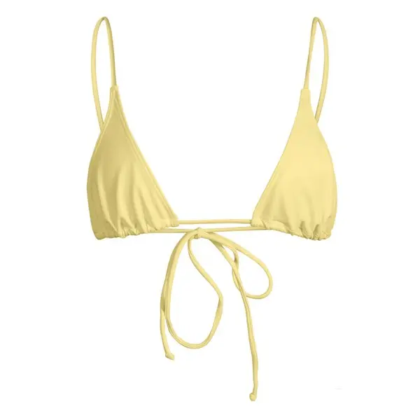 MINIMALE ANIMALE Sacred Tie Back Tassel Bikini Top Colada - Yellow