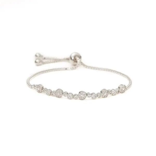 SHABELLA NYC Multi-circle Adjustable Bracelet - Silver
