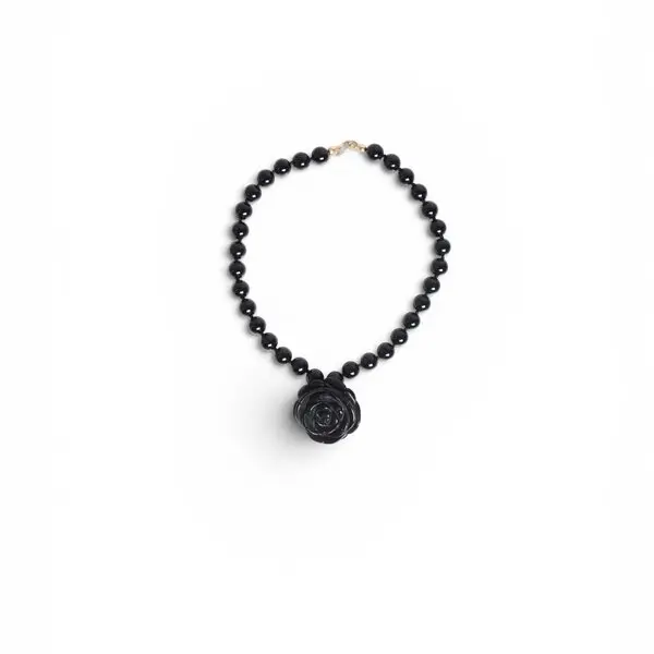 A'MISS Midnight Rose Necklace - Black