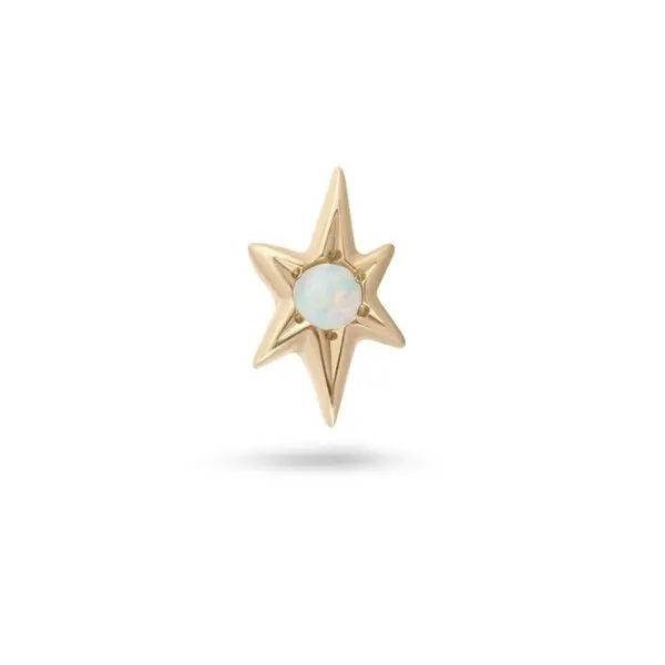 ZOHREH Neutrals Opal Star Flat Back Earring 14k - Gold