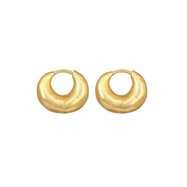 OPIUM JEWELS Crescent Hoops - Gold